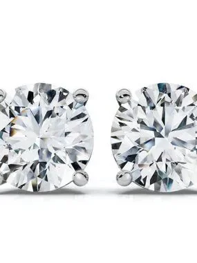 Jewelry | 14k White Gold Natural Diamond Screw Back Stud Earring 10 Ctw ...